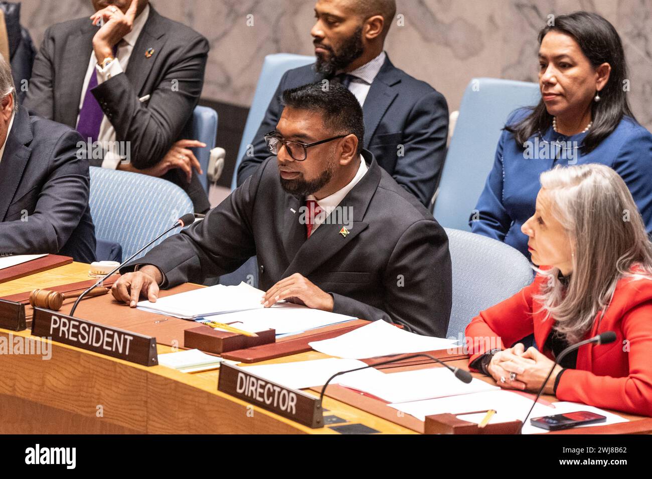 Mohamed Irfaan Ali, President of Guyana presides over SC meeting on The ...