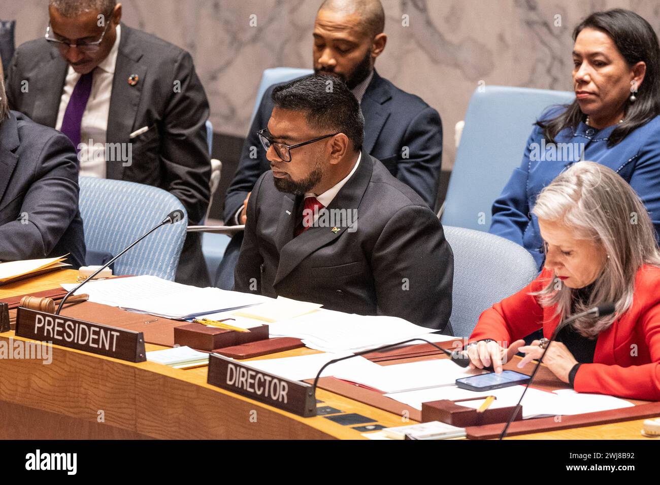 Mohamed Irfaan Ali, President of Guyana presides over SC meeting on The ...