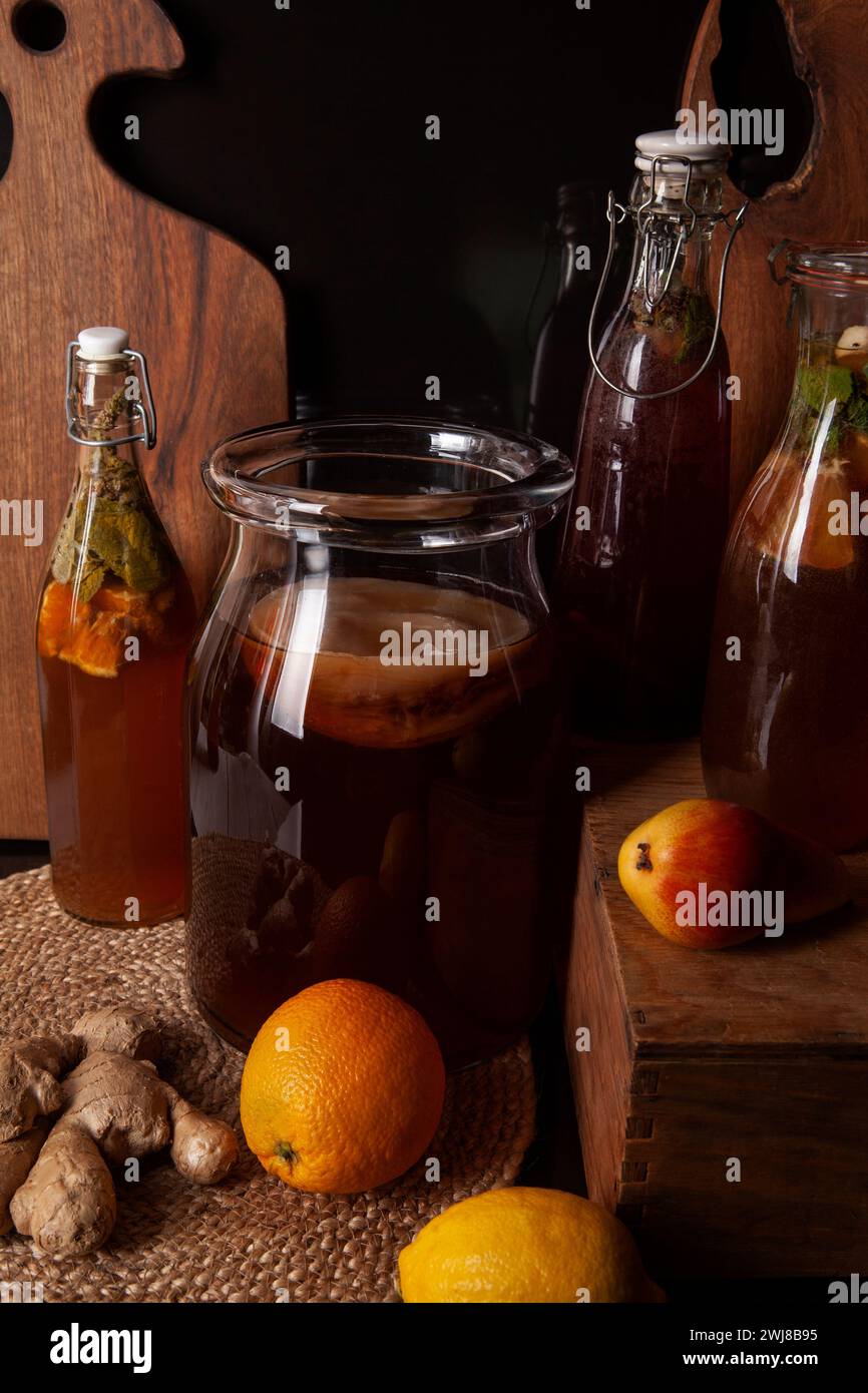 Kombucha (also tea mushroom, tea fungus, or Manchurian mushroom ...