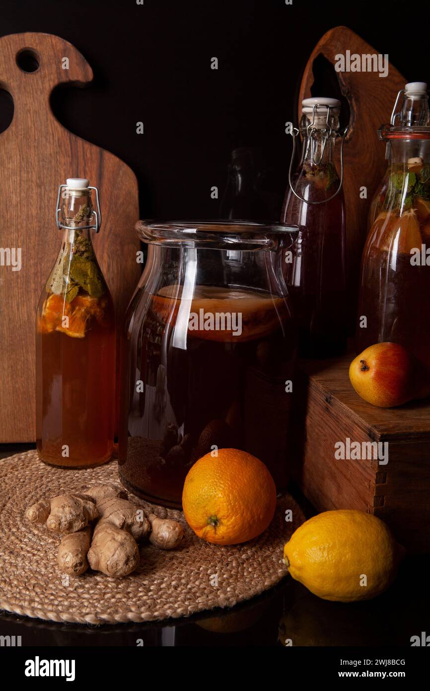 Kombucha (also tea mushroom, tea fungus, or Manchurian mushroom ...