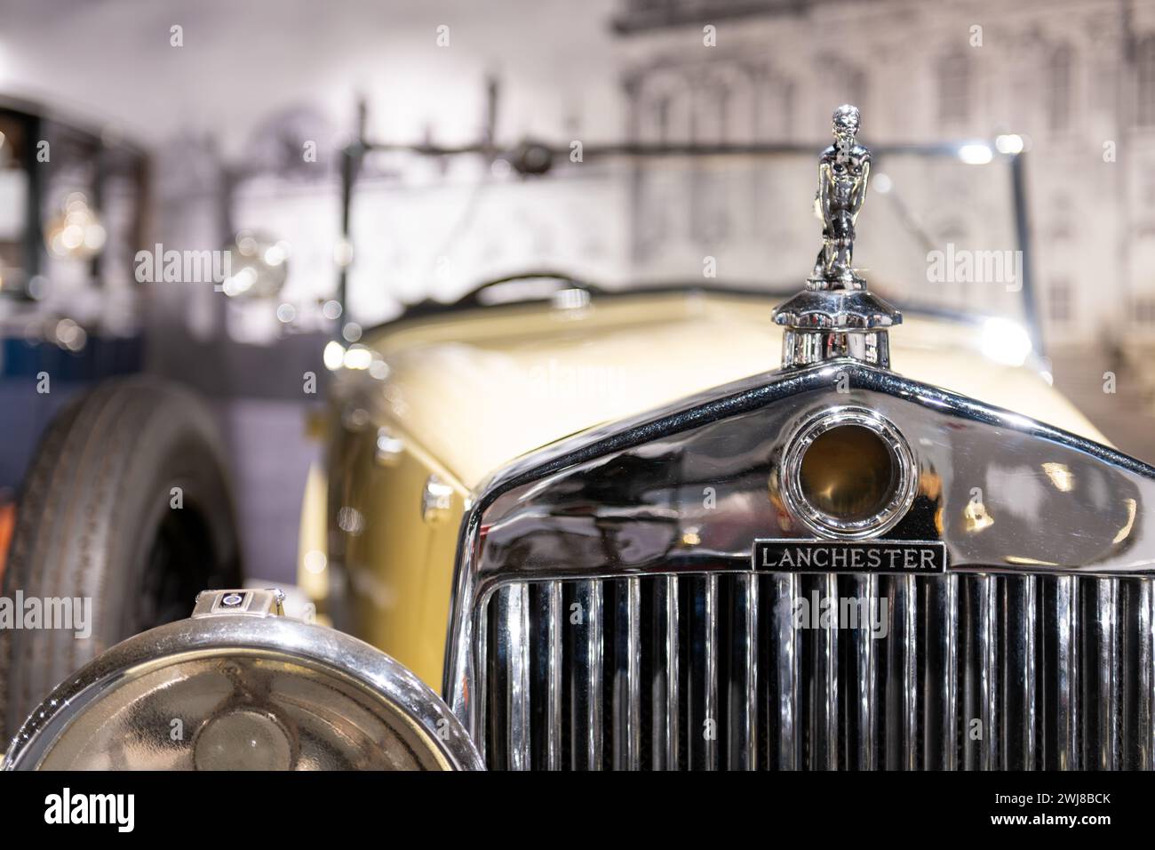 Sparkford.Somerset.United Kingdom.January 7th 2024.A 1929 Lanchester ...