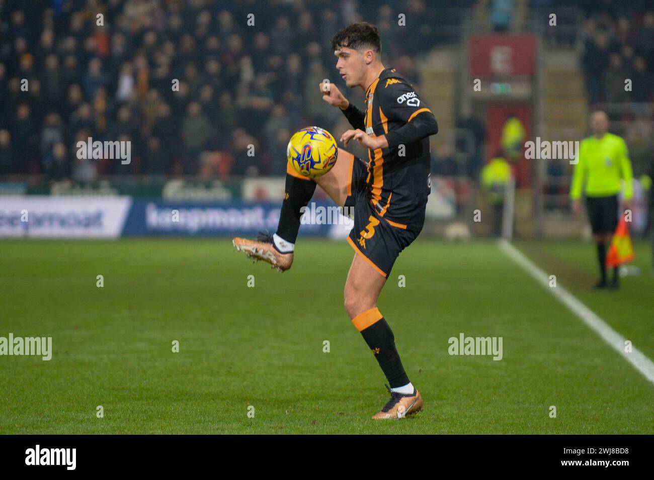 Ryan Giles of Hull City runs towards the box during the Sky Bet ...