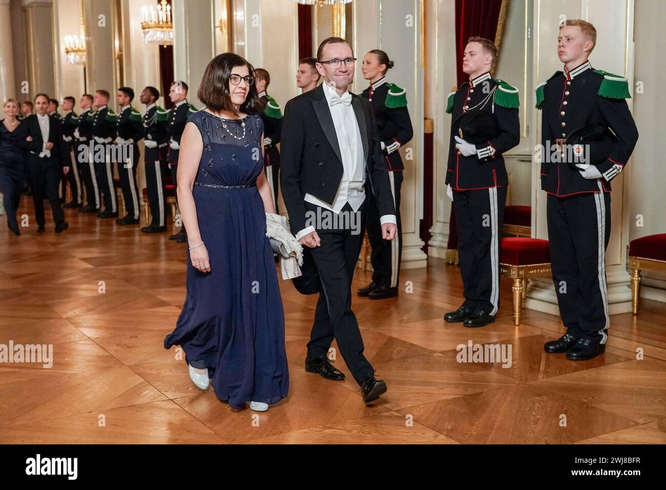 Oslo 20240213.Norwegian Foreign Minister Espen Barth Eide and his wife Paloma Rosén Hernández in ...