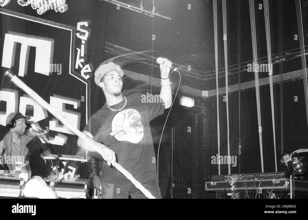 Capital Q of Canadian hip hop act Dream Warriors on stage at Reading ...