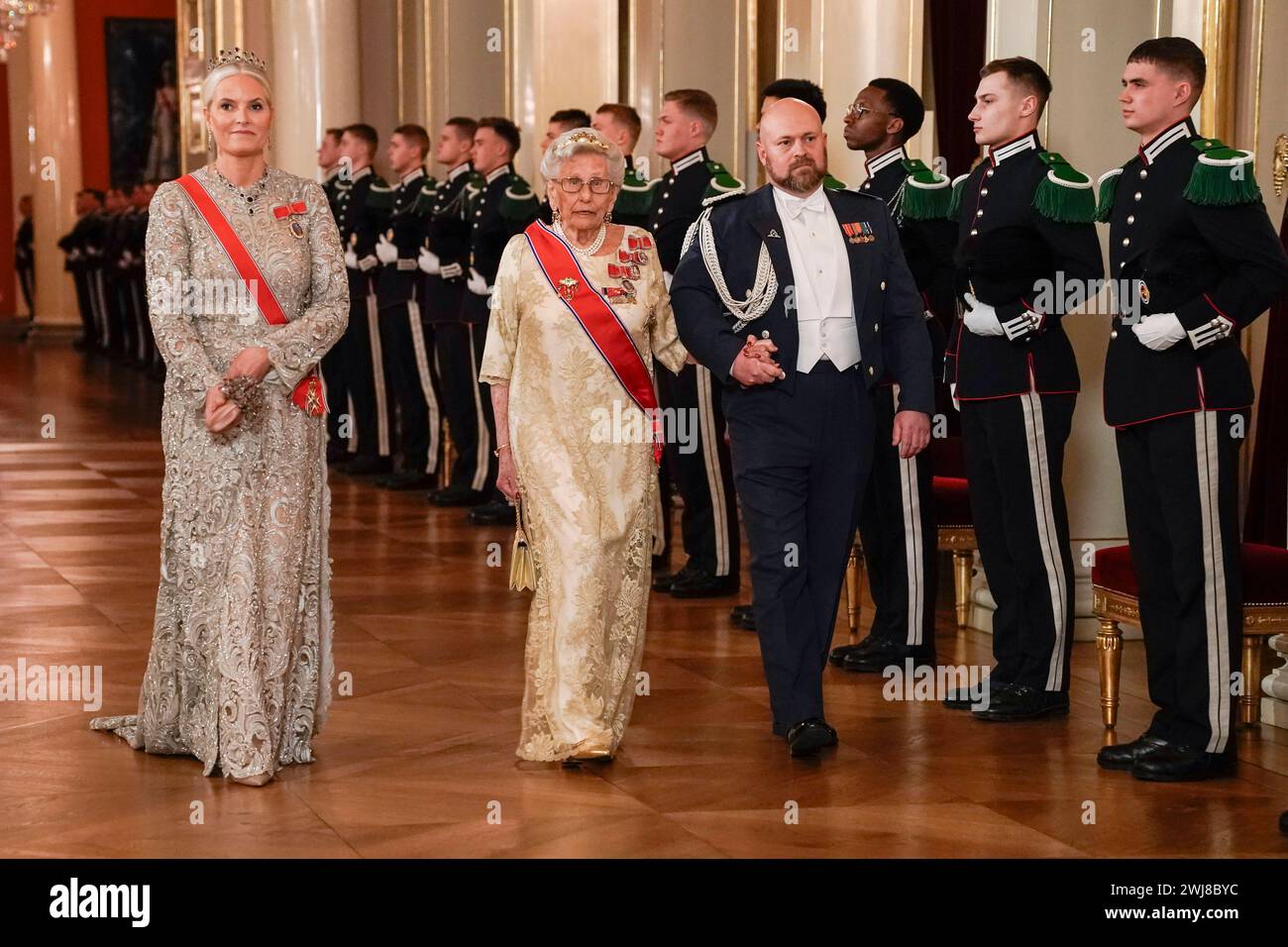 Oslo 20240213.Norwegian Crown Princess Mette-Marit and Princess Astrid ...