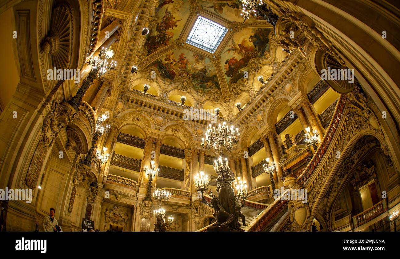 February- 1- 2024- Paris France- Inside of the Palais Garnier (Opera ...