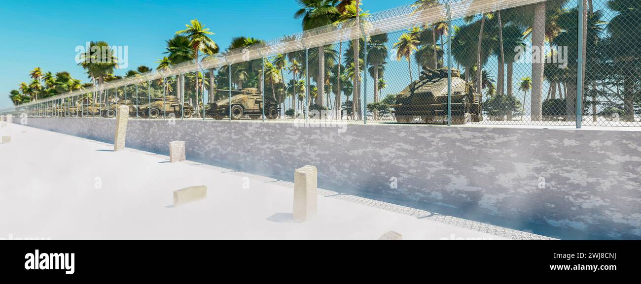 Contrasting Visions of Peace and Defense: Palm Trees and Militar Stock ...