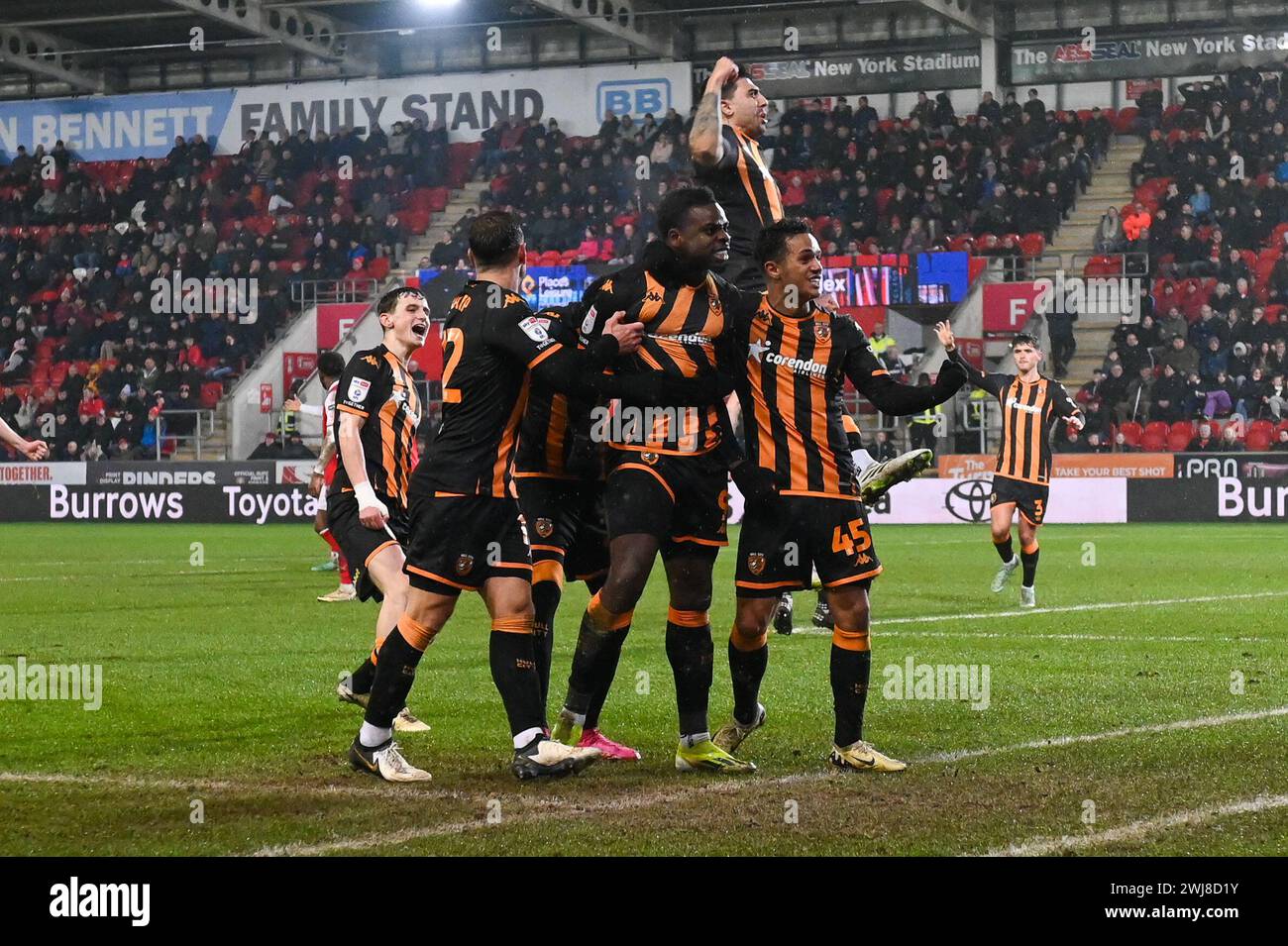 Noah Ohio of Hull City celebrates his goal to make it 1-0 during the ...