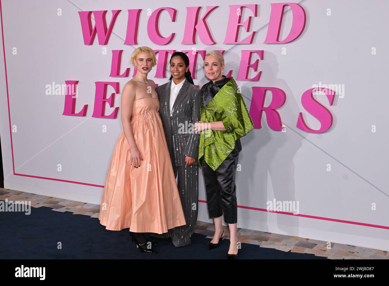 London, UK. 13th Feb, 2024. Jessie Buckley, Anjana Vasan and Olivia ...