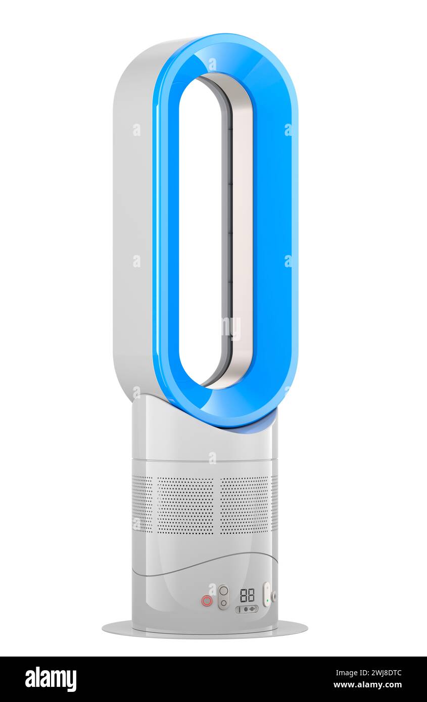 Bladeless Air Fan, 3D rendering isolated on white background Stock ...