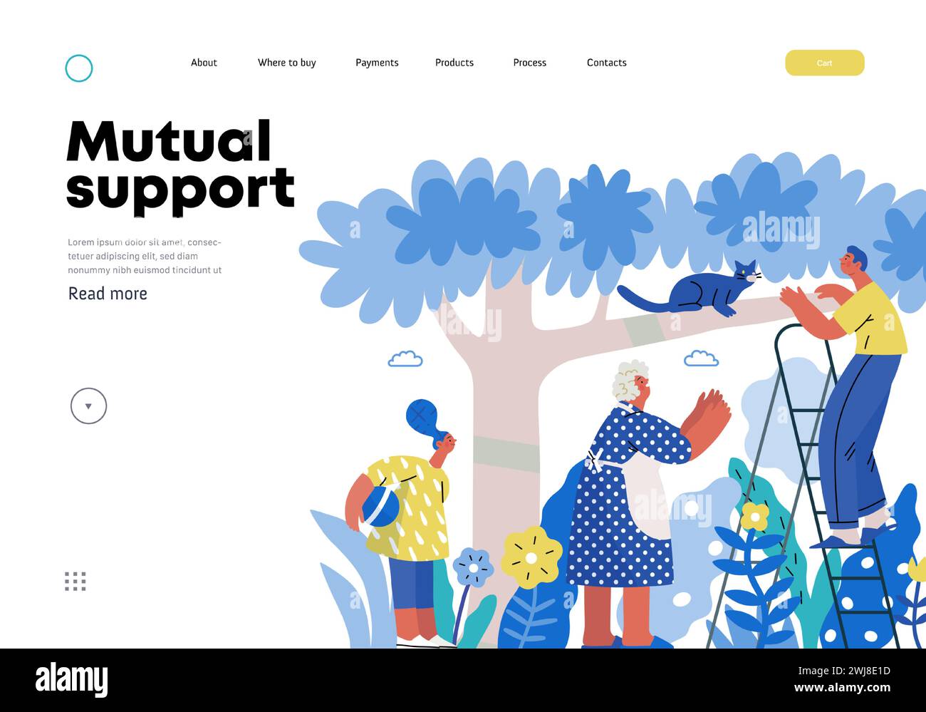 Social interaction for elderly Stock Vector Images - Alamy