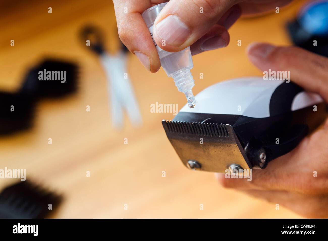 Putting oil hi-res stock photography and images - Alamy