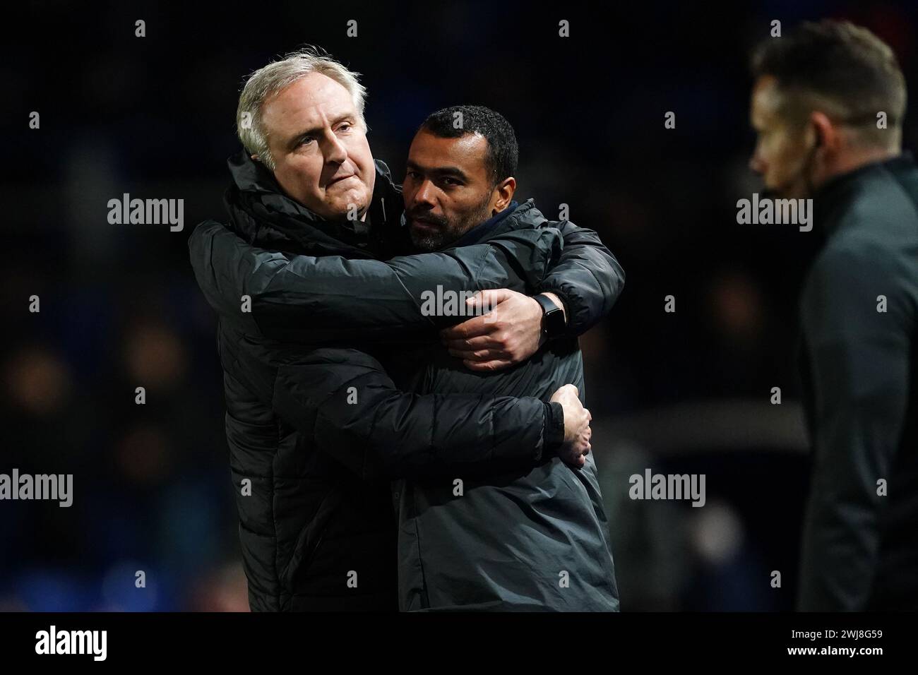 Birmingham City assistant manager Mark Venus (left) embraces Birmingham ...