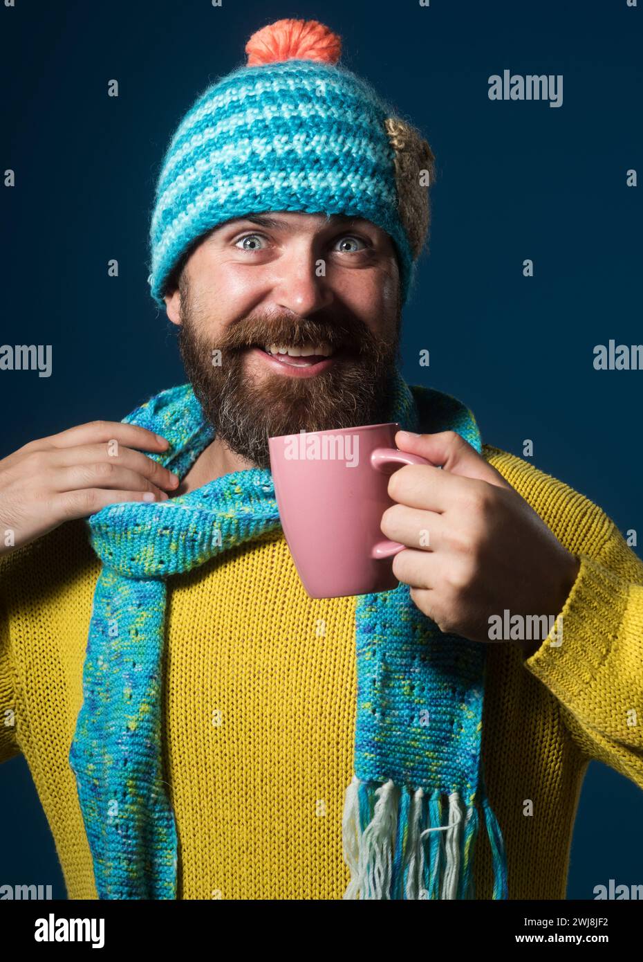 Handsome man drinking tea in hi-res stock photography and images - Alamy
