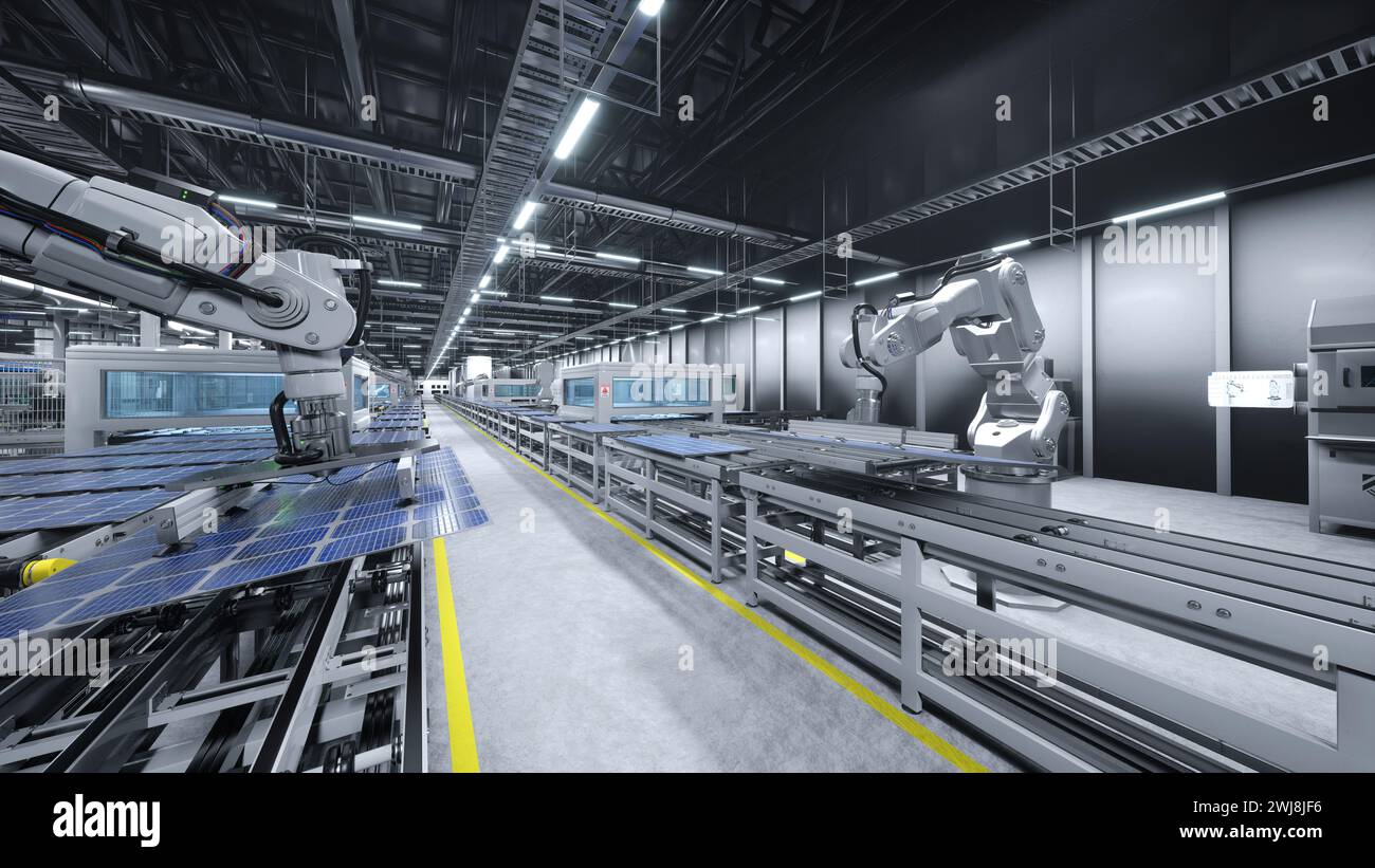 Solar panel production lines hi-res stock photography and images - Alamy