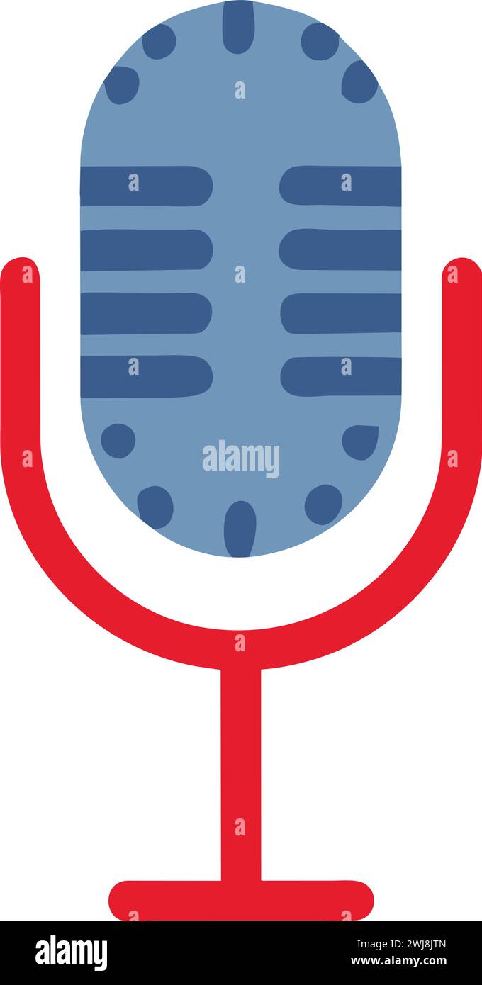 Studio microphone white background Stock Vector Images - Alamy
