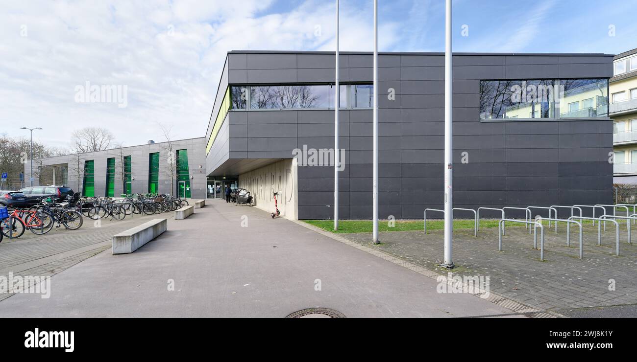 Cologne, Germany February 13 2024: building of the Ossendorfbad ...