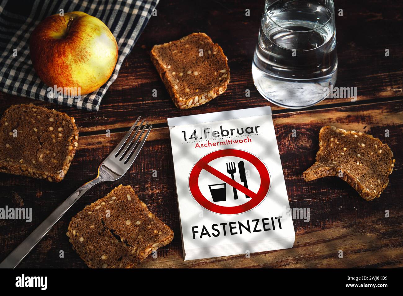 February 13, 2024: Lent, calendar with inscription February 14 Ash ...