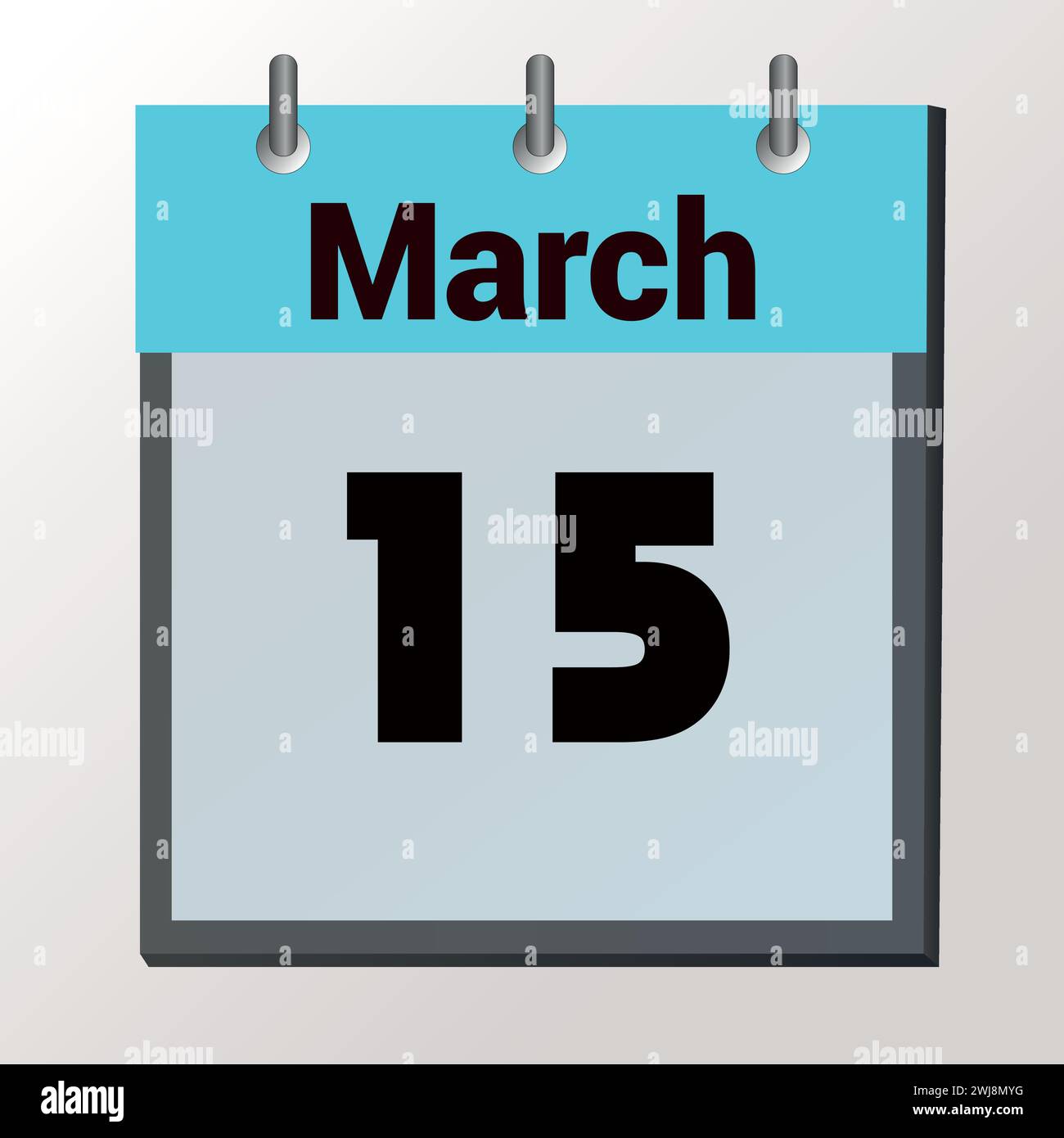 day on the calendar, vector image format, March 15 Stock Vector Image ...