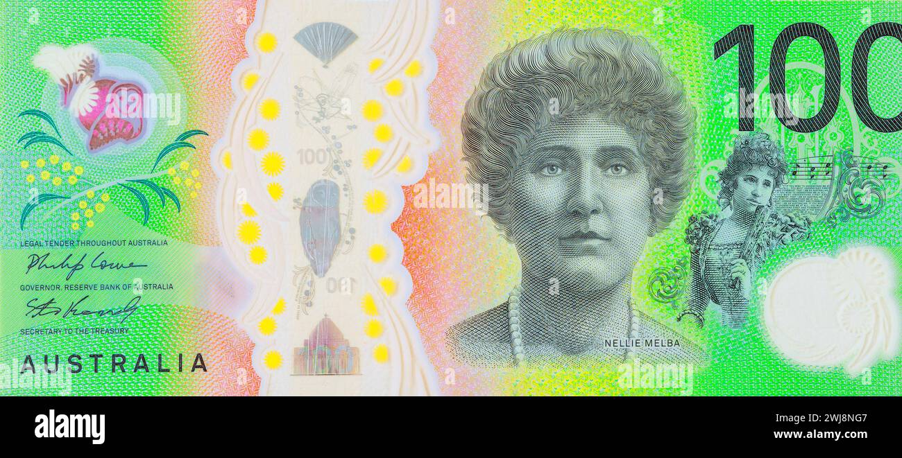 Banknotes of Australian government issuing one hundred dollar ...