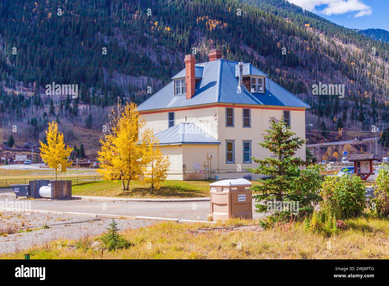 Visitor and welcome center at Silverton, Colorado, in the San Juan ...