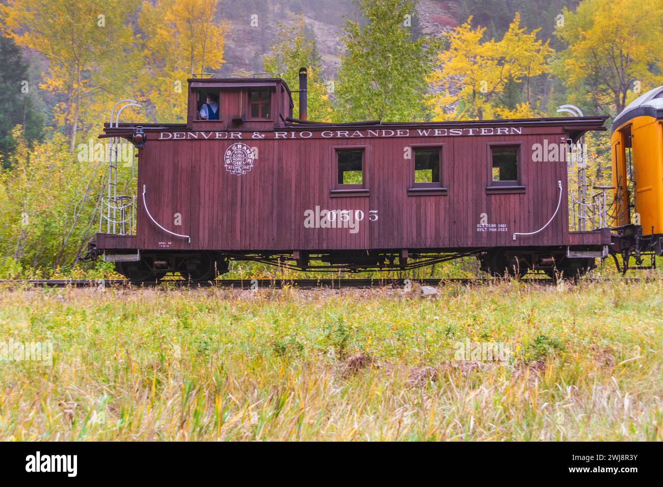 1880's Wooden Caboose #0505, still in service on Durango & Silverton Narrow Gauge Railroad ...