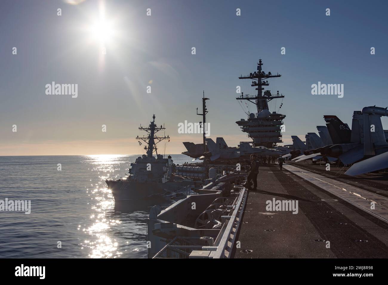 240212-N-LM220-1009 PACIFIC OCEAN (Feb. 12, 2024) The Nimitz-class ...