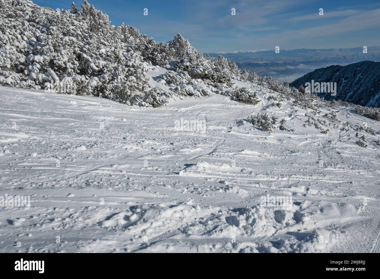 Amazing Winter Landscape of Rila mountain near Musala peak, Bulgaria ...