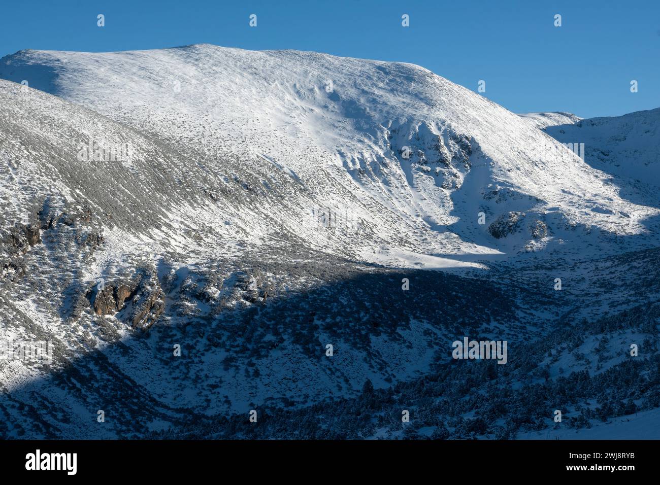 Amazing Winter Landscape of Rila mountain near Musala peak, Bulgaria ...