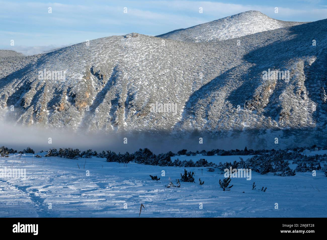 Amazing Winter Landscape of Rila mountain near Musala peak, Bulgaria ...
