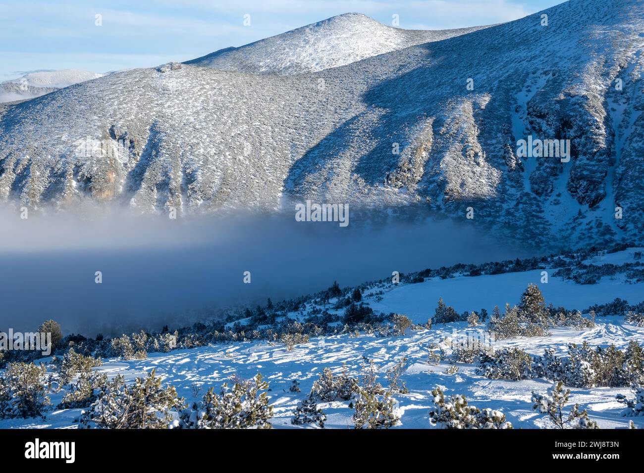 Amazing Winter Landscape of Rila mountain near Musala peak, Bulgaria ...