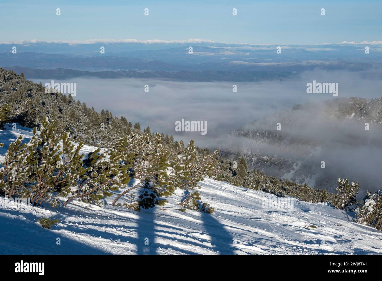 Amazing Winter Landscape of Rila mountain near Musala peak, Bulgaria ...