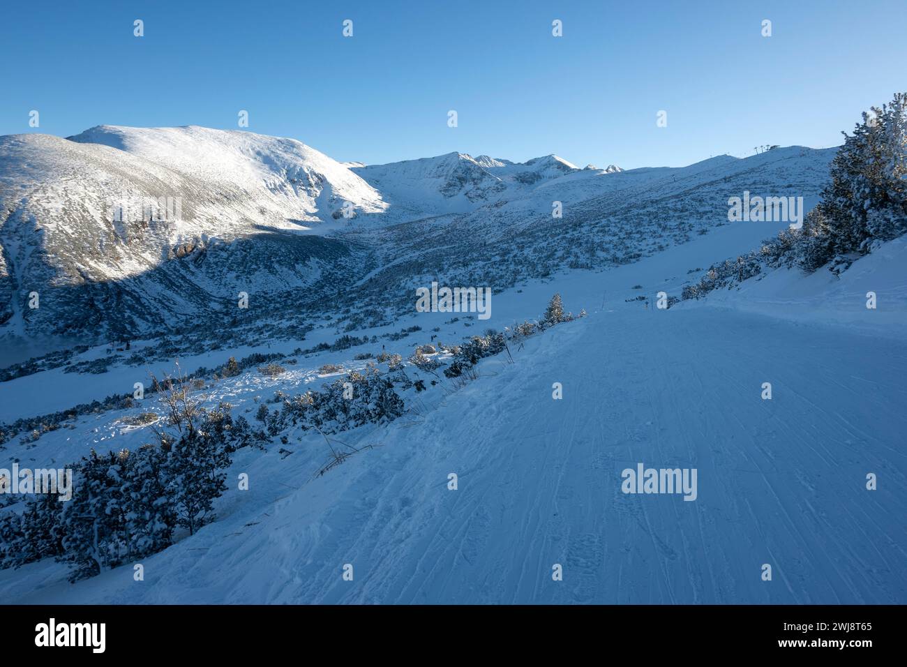 Amazing Winter Landscape of Rila mountain near Musala peak, Bulgaria ...