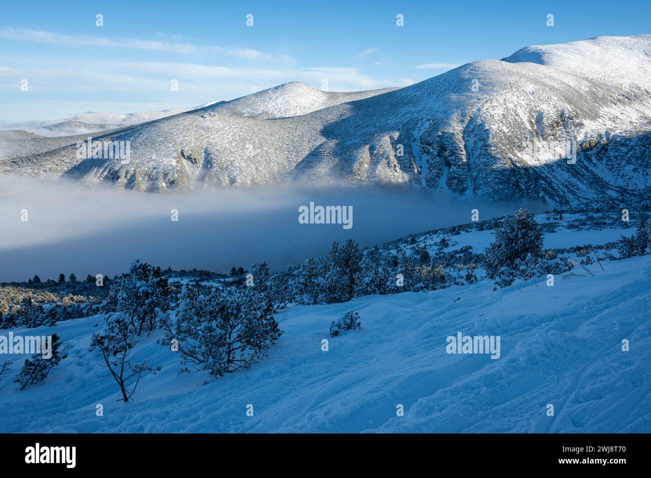 Amazing Winter Landscape of Rila mountain near Musala peak, Bulgaria ...