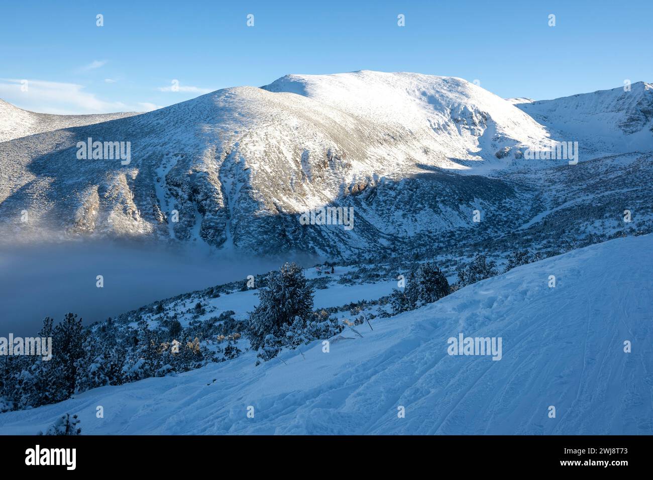 Amazing Winter Landscape of Rila mountain near Musala peak, Bulgaria ...