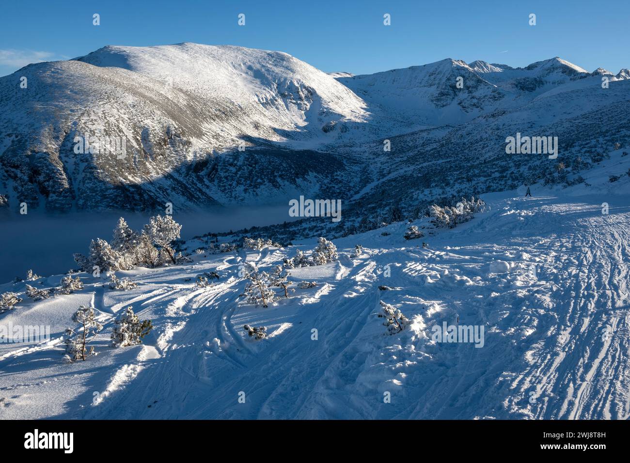 Amazing Winter Landscape of Rila mountain near Musala peak, Bulgaria ...