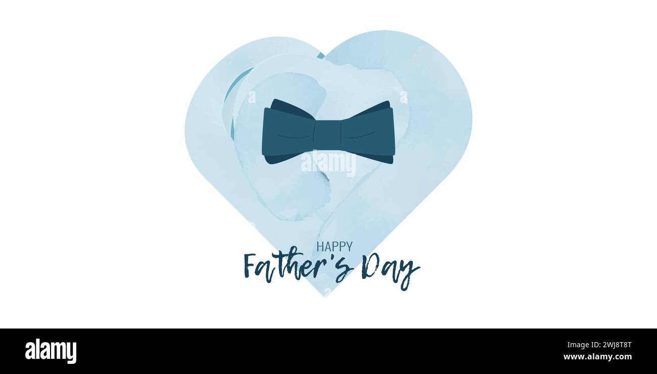 Templates Father Day holiday in watercolor style. Bow tie on background ...