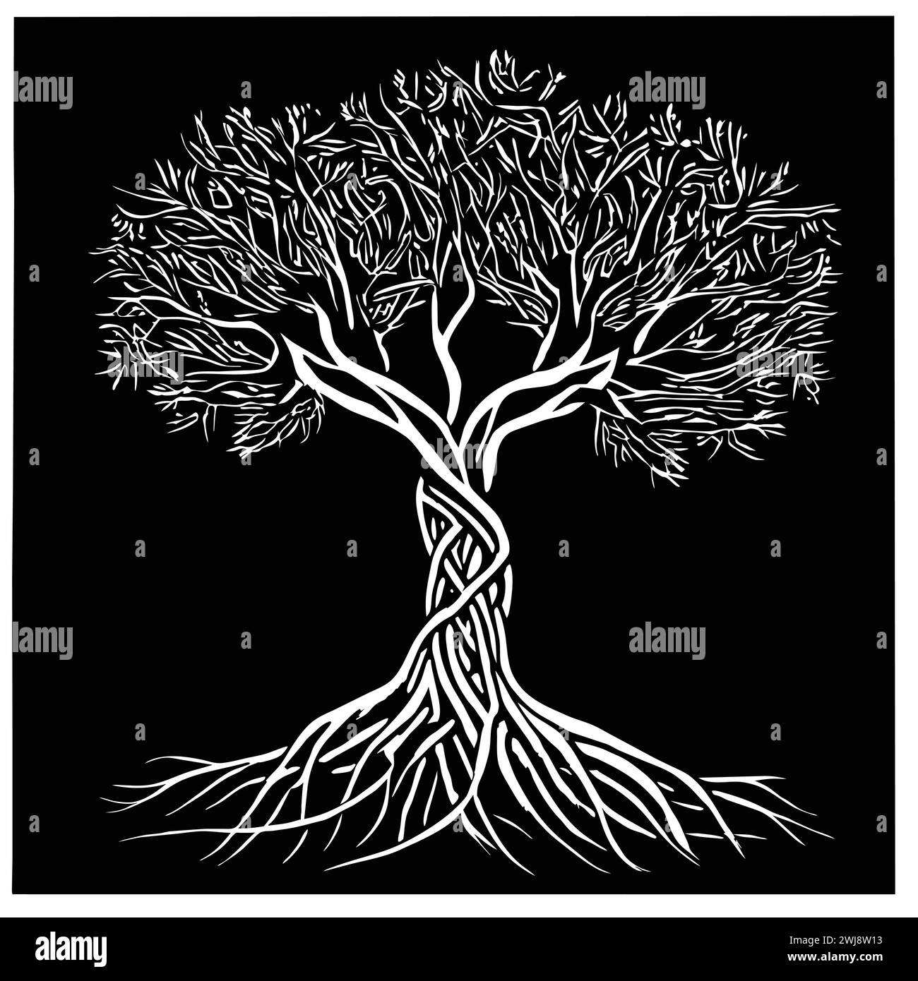 Tree branch silhouette Cut Out Stock Images & Pictures - Alamy