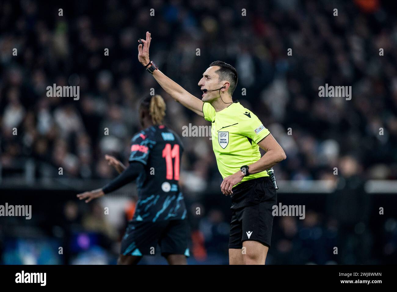 Copenhagen, Denmark. 13th Feb, 2024. Referee Jose Sanchez seen during ...