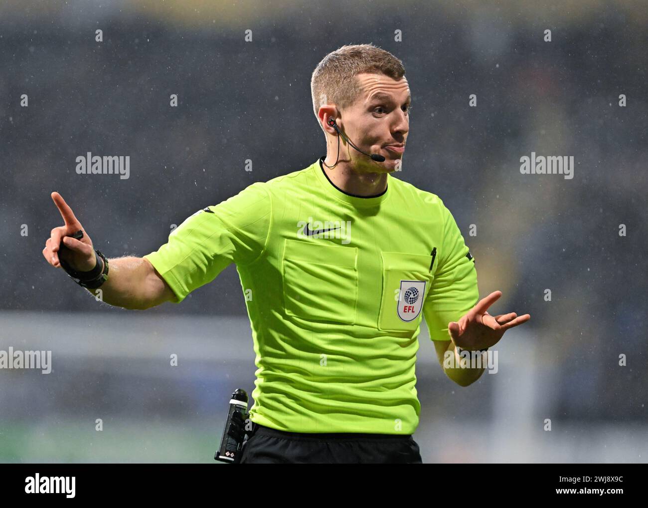 Referee Will Finnie, during the Sky Bet League 1 match Bolton Wanderers ...