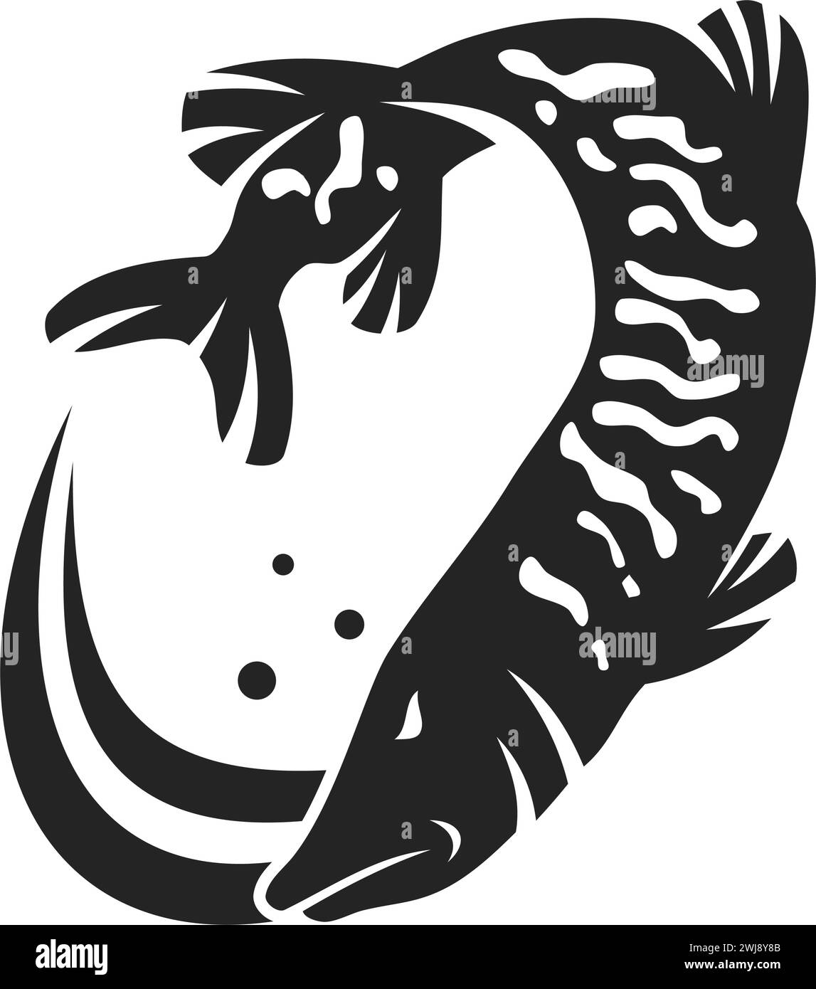 Muskellunge Fish Logo template Isolated. Brand Identity. Icon Abstract ...