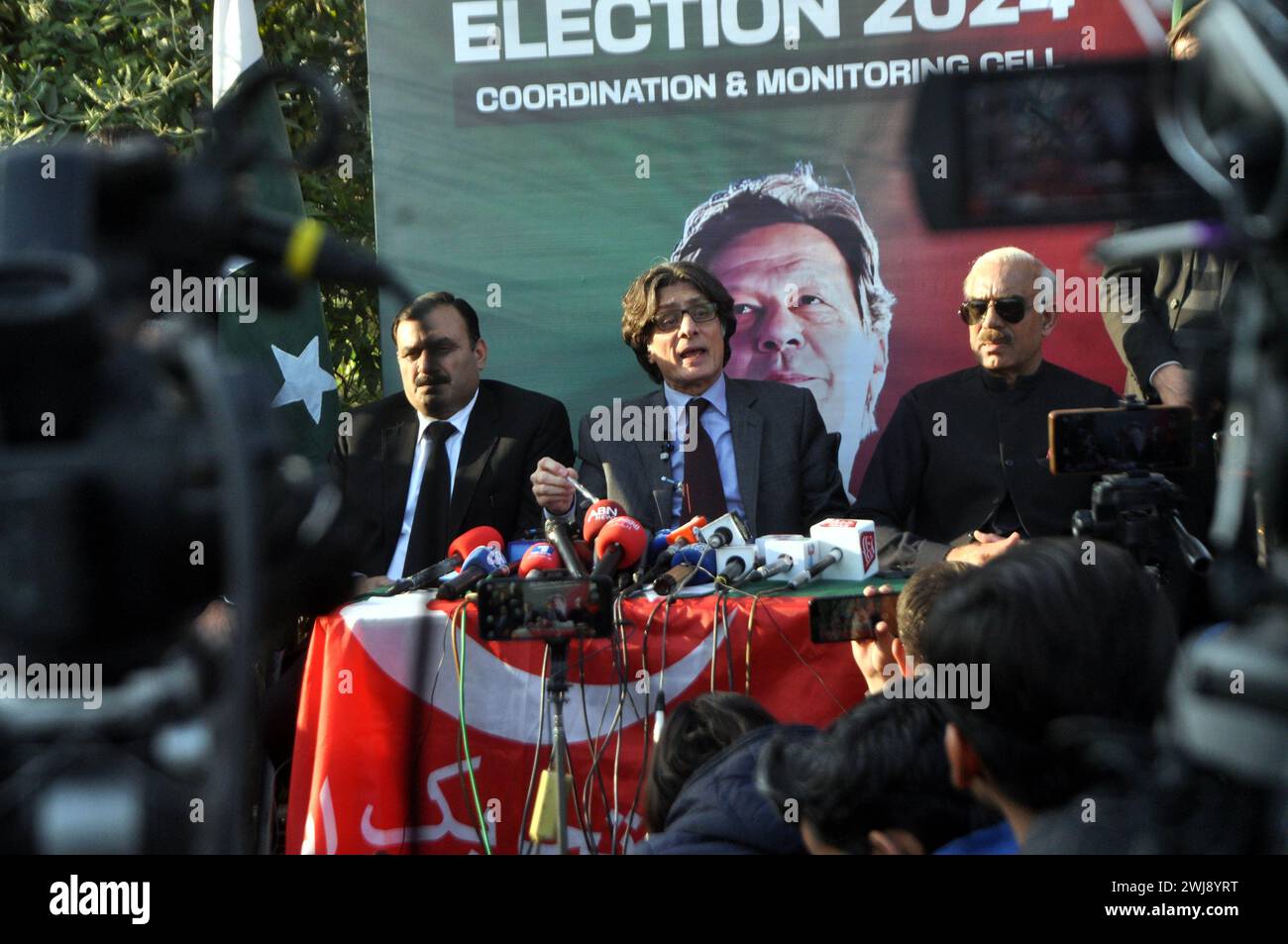 Islamabad, Pakistan. 13th Feb, 2024. Rauf Hassan, central information ...