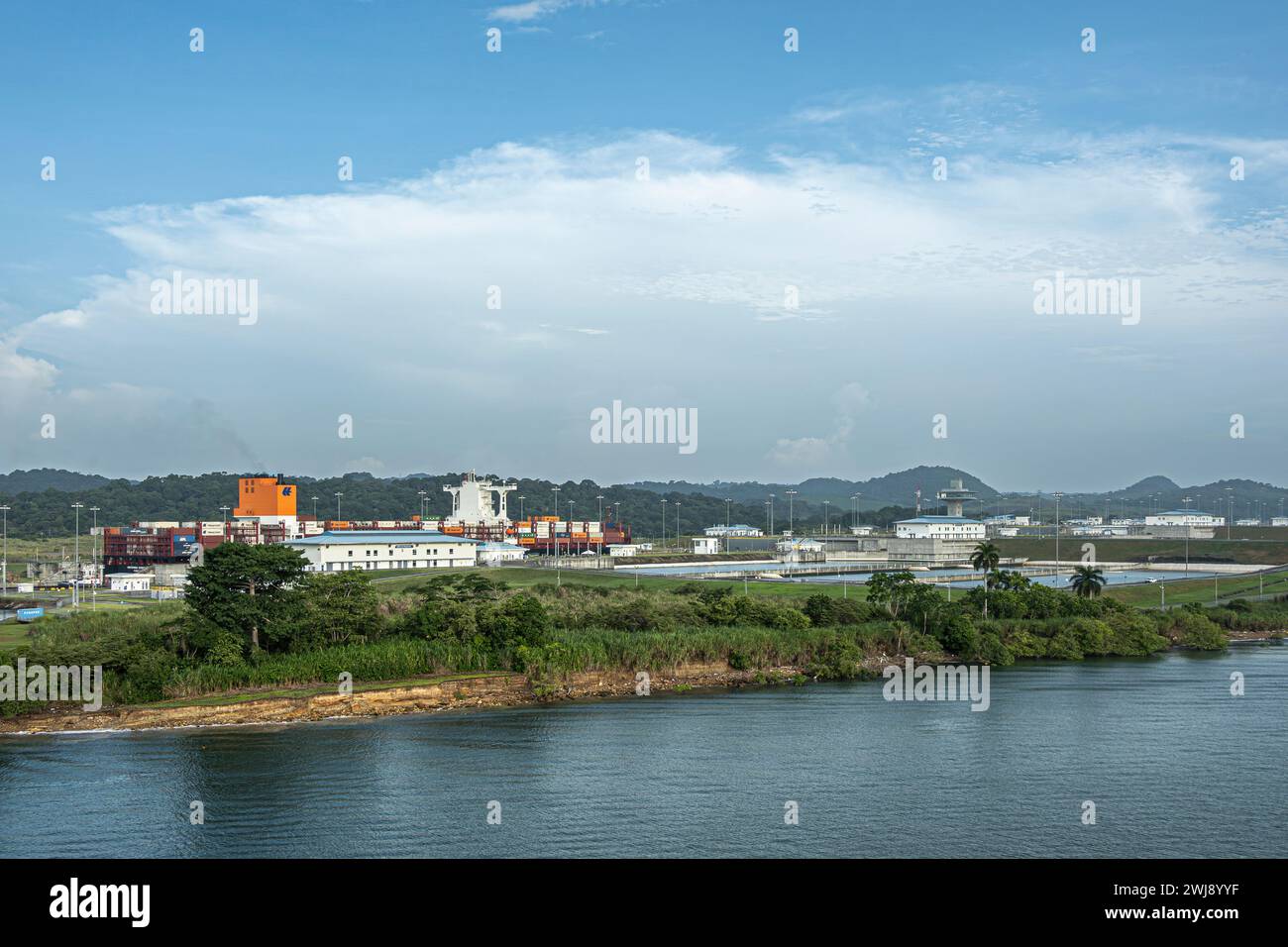 Panama Canal, Panama - July 24, 2023: Large container ship in Cocoli ...