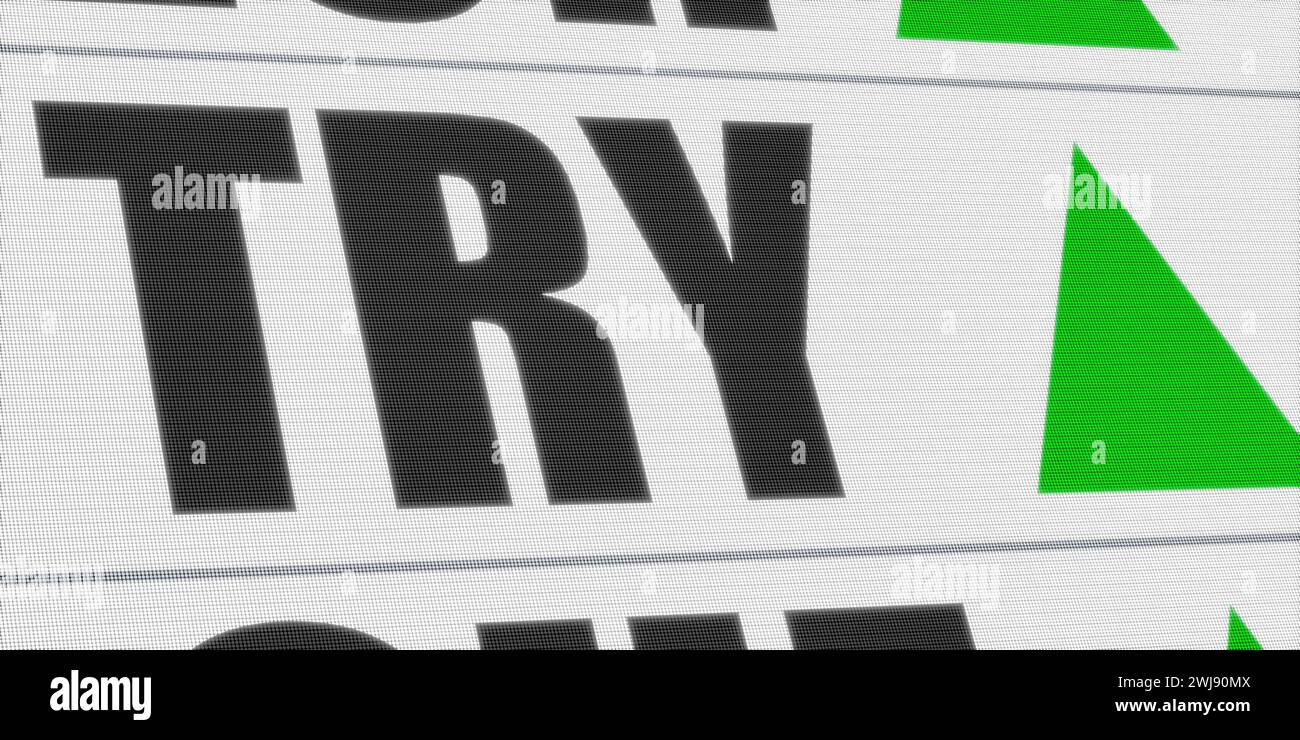 Turkish lira currency sign. Turkish lira currency symbol and green ...