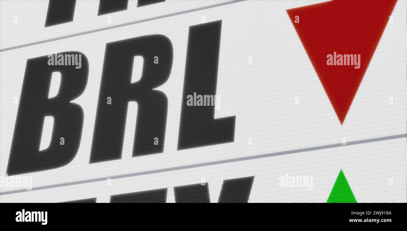 Brazilian real currency sign. Brazilian real currency symbol and red ...