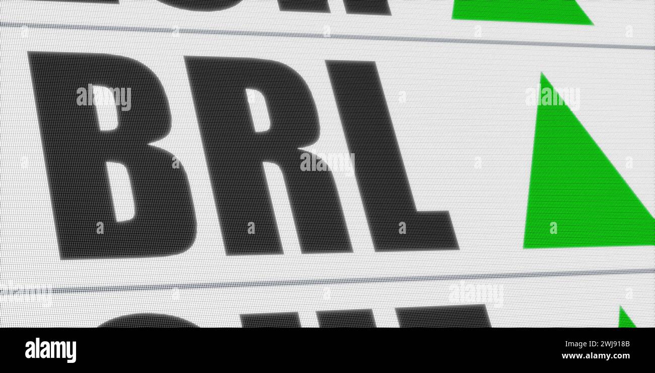 Brazilian real currency sign. Brazilian real currency symbol and green ...