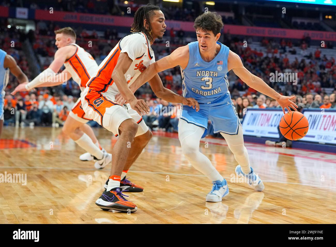 SYRACUSE, NY - FEBRUARY 13: North Carolina Tar Heels Guard Cormac Ryan ...