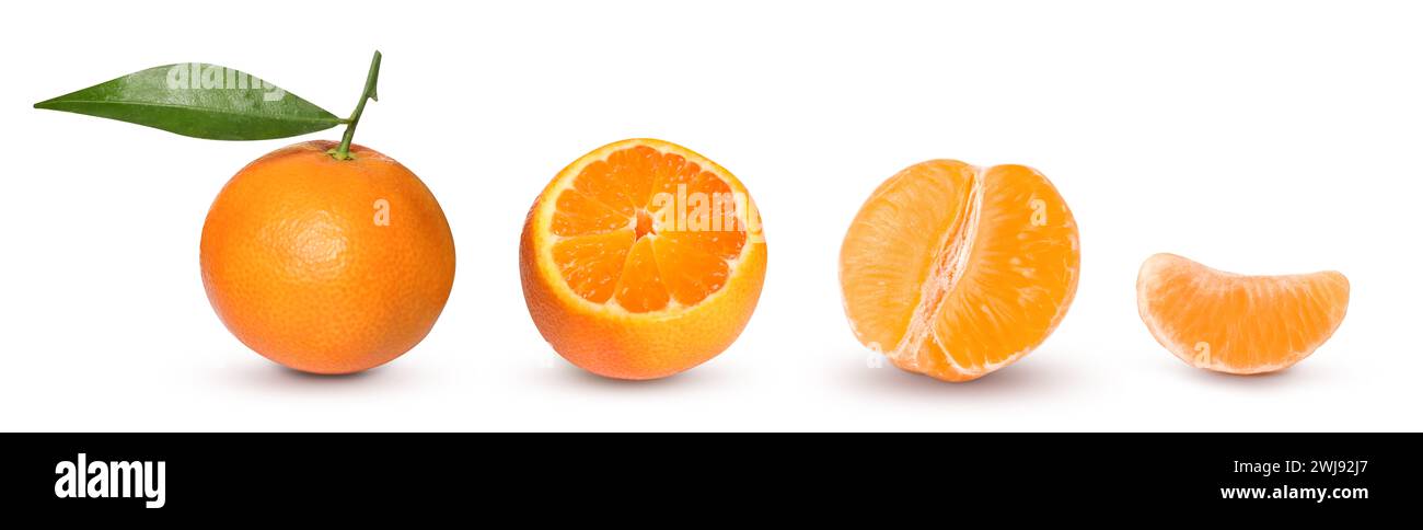 Peeling ripe tangerine on white background, collage Stock Photo - Alamy