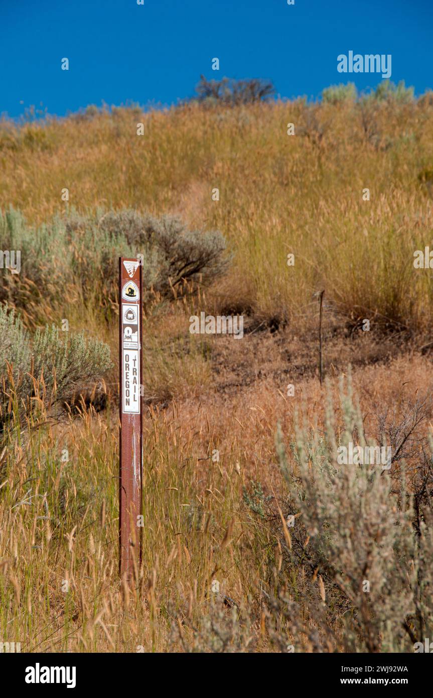 Oregon Trail marker, Keeney Pass Historic District, Oregon Trail ...