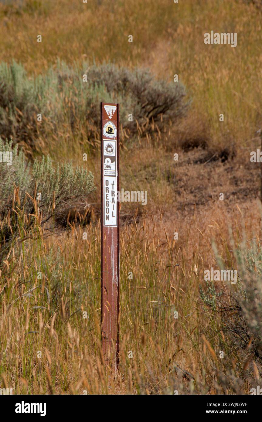 Oregon Trail marker, Keeney Pass Historic District, Oregon Trail ...